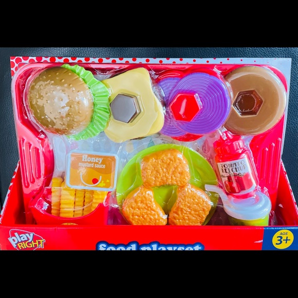 playright | Toys | Fastfood Play Set Pretend Food | Poshmark